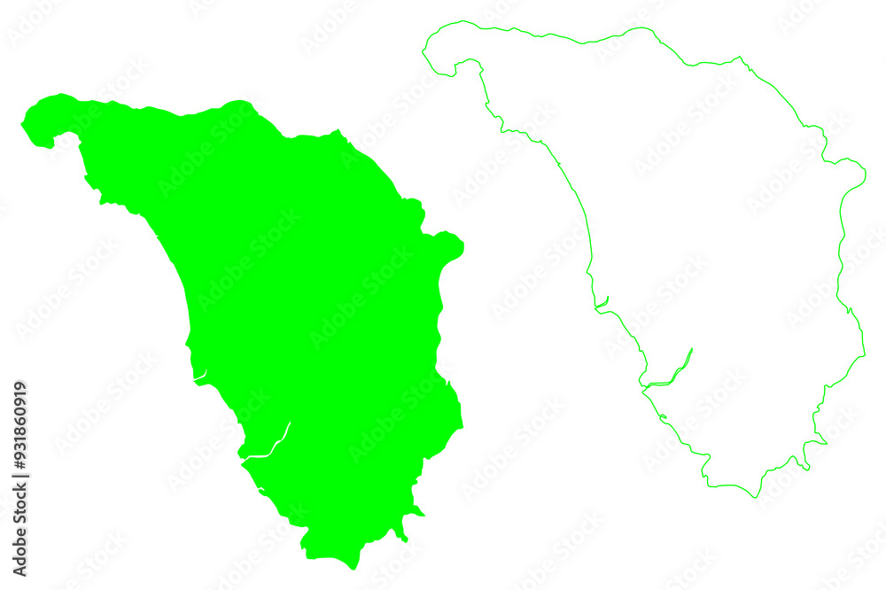 Mindoro island (Southeast Asia, Republic of the Philippines) map vector ...