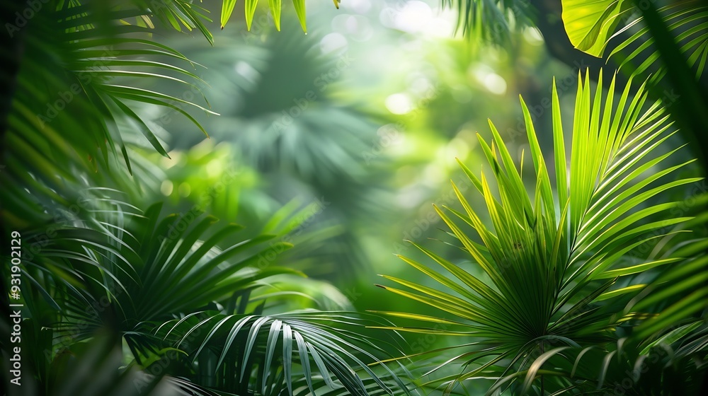 Singapore Botanical Gardens with different types of palm trees The ...