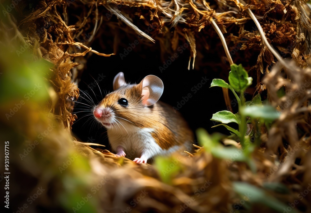 vibrant close showcasing dynamic mouse habitats detailed textures vivid ...