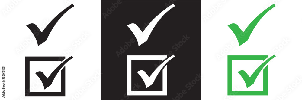 Check mark icon. Check mark vector icon. Checkmark vector Illustration ...