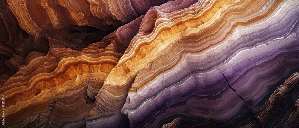 Rich sedimentary layers background featuring complex geological ...