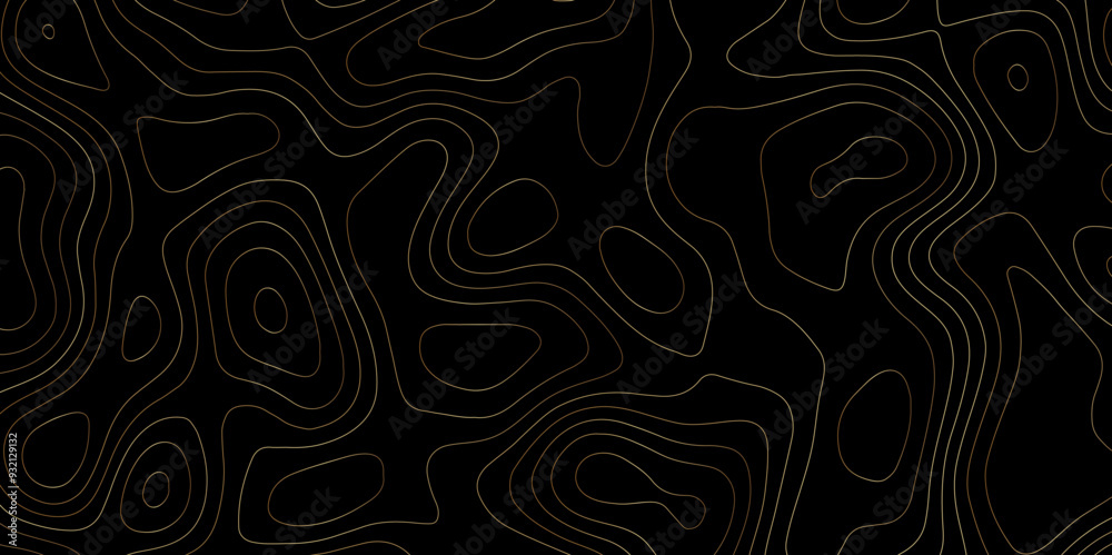 black simple topography design with slim stroke vector format ...