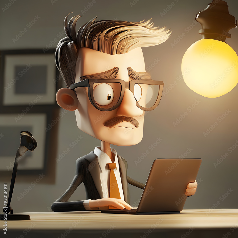 Business Innovation: 3D Cartoons Highlighting Cutting-Edge Ideas.3D ...