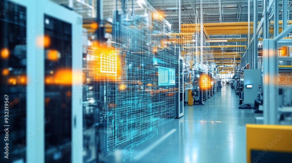 Ilustración de Stock Modern representation of operational efficiency ...