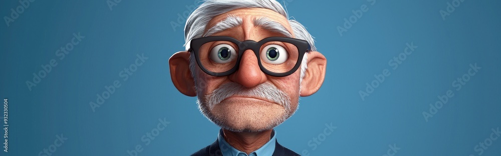 Animated character transformation of an older man showcasing the ...
