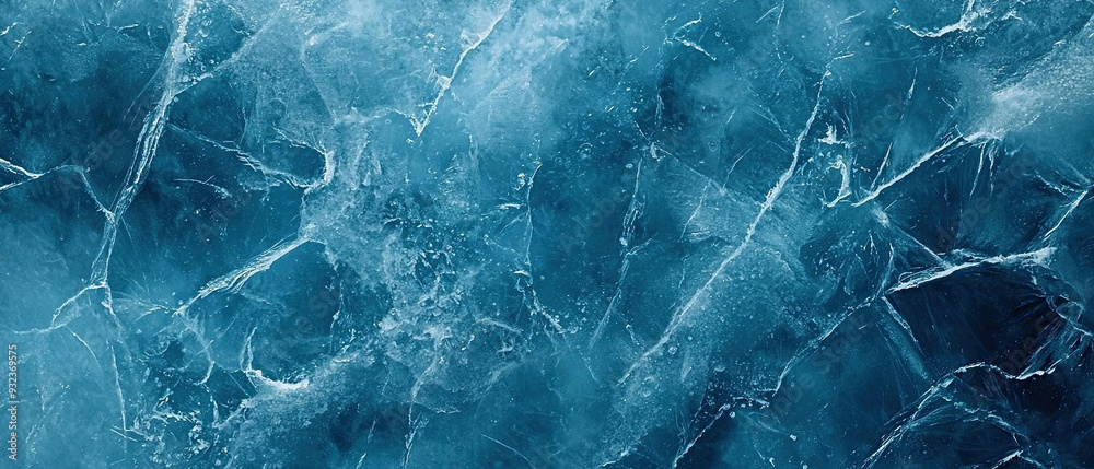 Abstract Ice Background – Blue Background with Cracks, Featuring ...