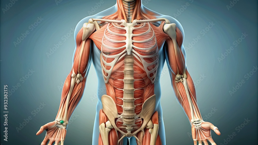 Illustration of a human forearm anatomy showcasing the radius and ulna ...