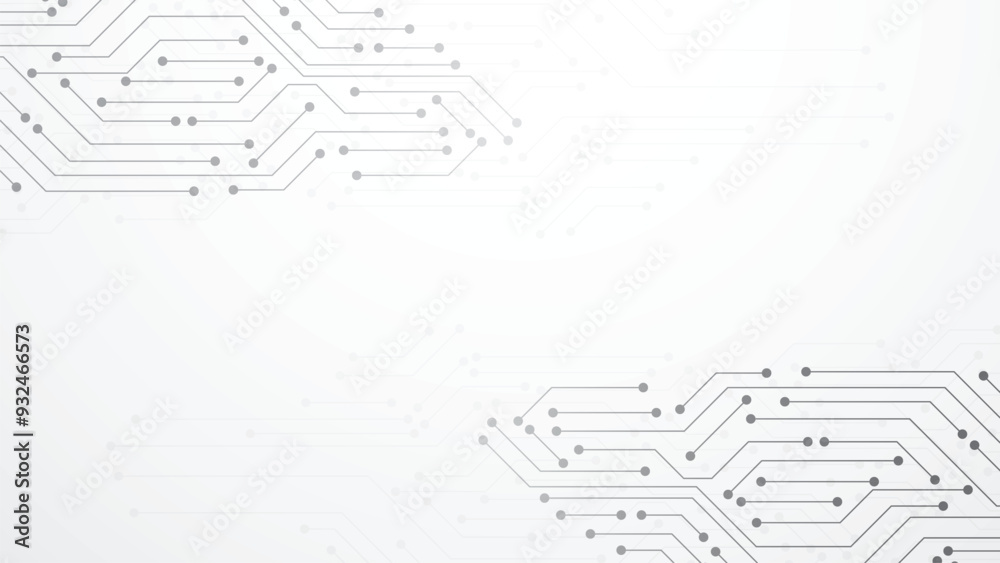 Abstract circuit board background. Futuristic gray technology ...
