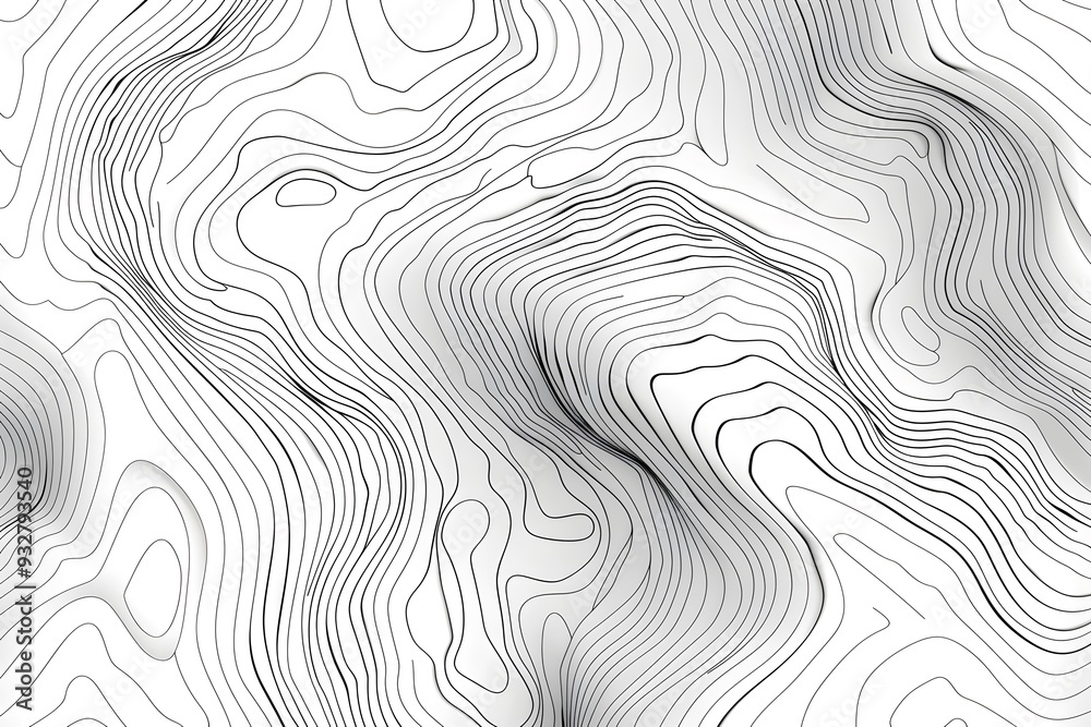 Topographic line patterns, a topography map background with contour ...
