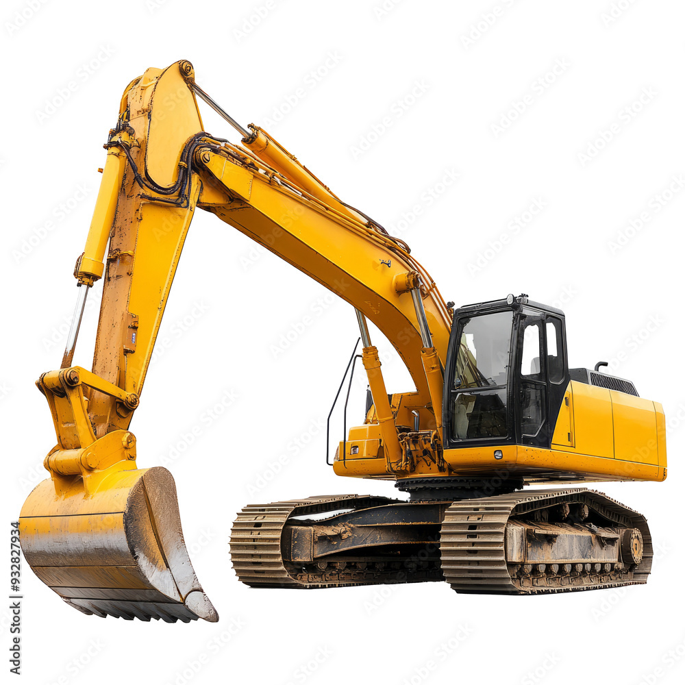 excavator isolated on white background Stock Photo | Adobe Stock