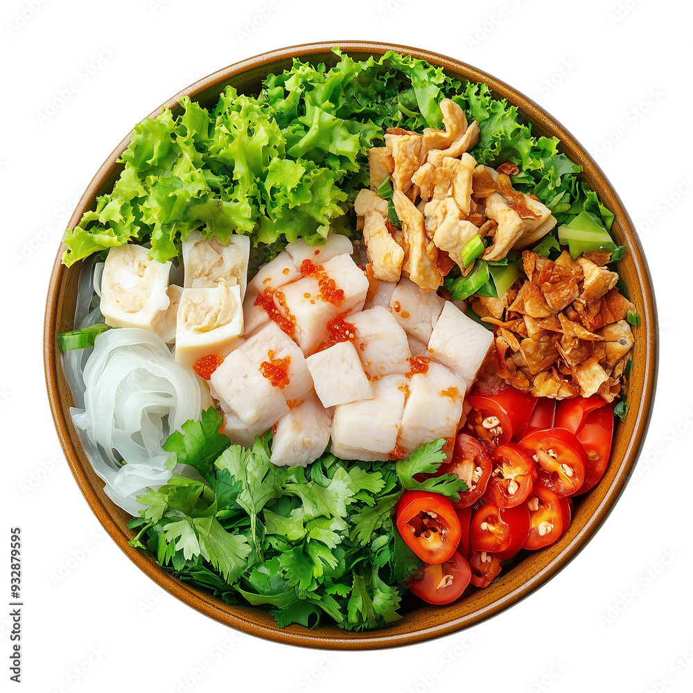 Goi cuon Vietnamese spring roll top view isolated on transparent or ...