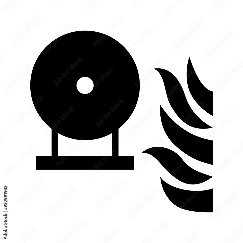 ISO fire prevention safety sign_remote release station symbol only ...