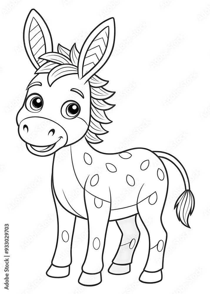 Printable Donkey Coloring Pages for Children - Easy and Fun to Color ...