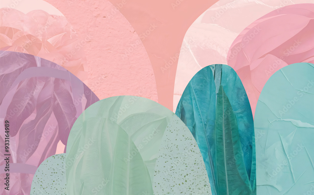 wallpaper with a collage of soft pastel colors like blush pink ...