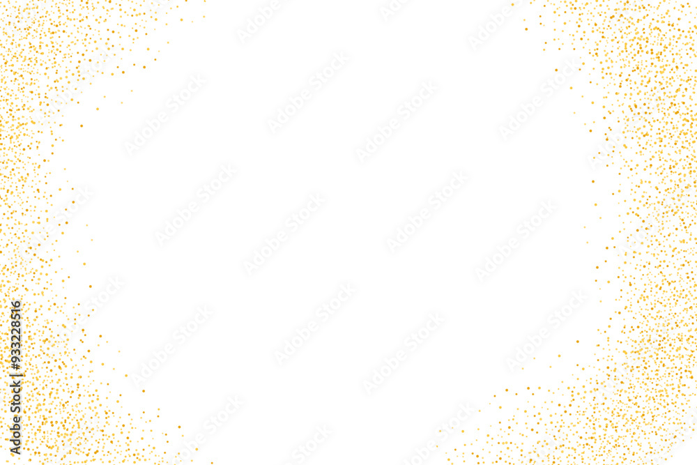 Gold glitter dust particles on transparent background. Festive ...