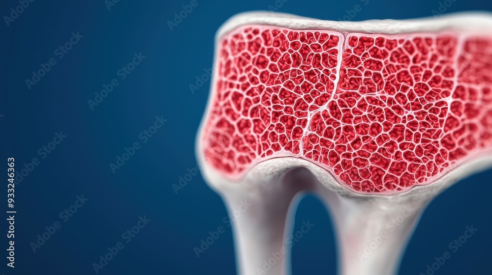 Intricate Illustration of Femur with Cross-Sections and Bone Marrow ...