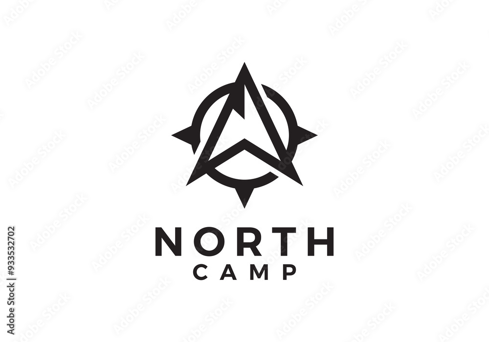 Vector de Stock compass north simple modern logo design template ...