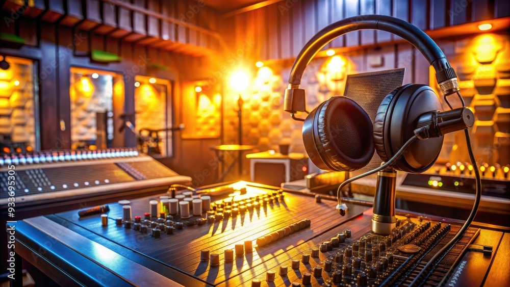 Professional recording studio setup with high-quality microphone ...