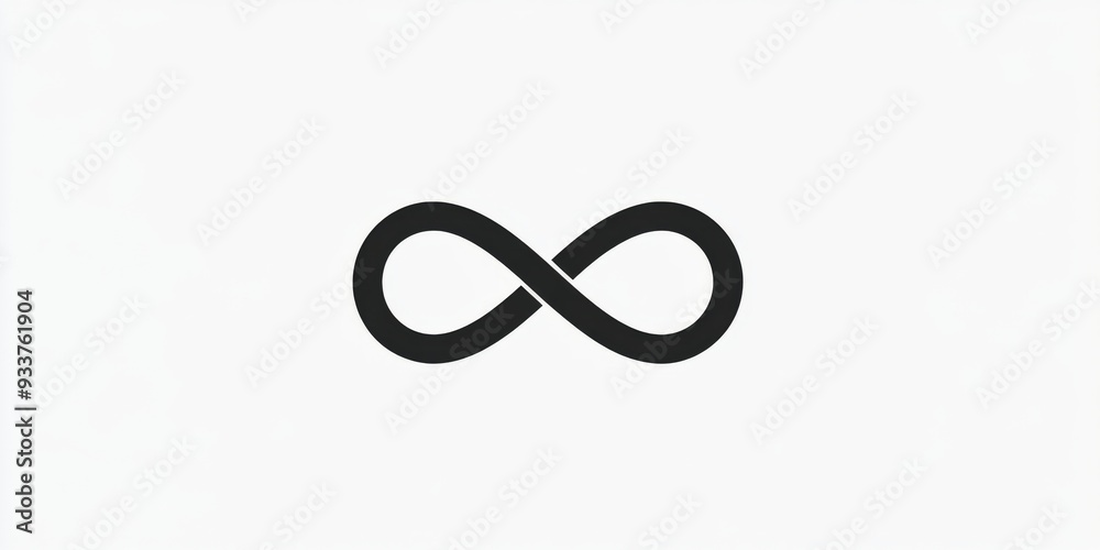 Simple Line Art of Infinity Symbol, Minimalist Vector Graphic Design ...