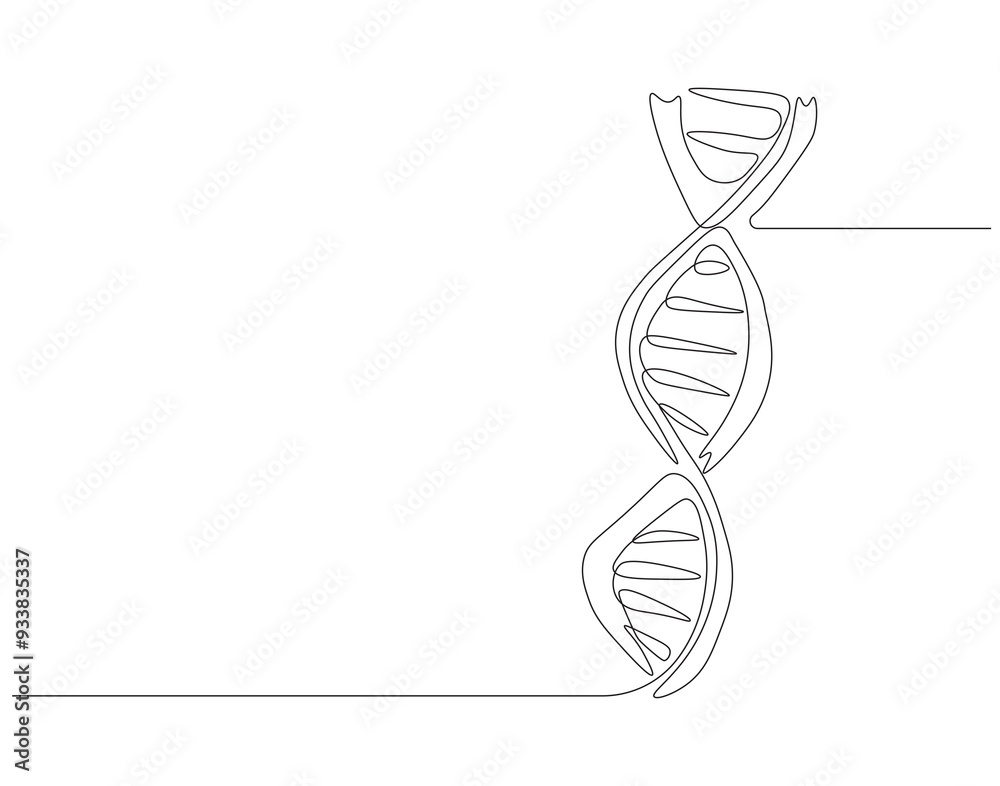 Continuous One Line Drawing Of Dna Single Line Drawing Illustration Of Rhino Dna National