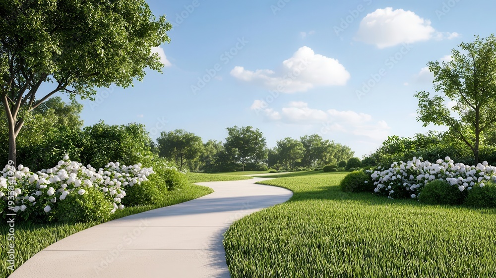 Foto Landscape architect designing a park using 3D modeling software ...