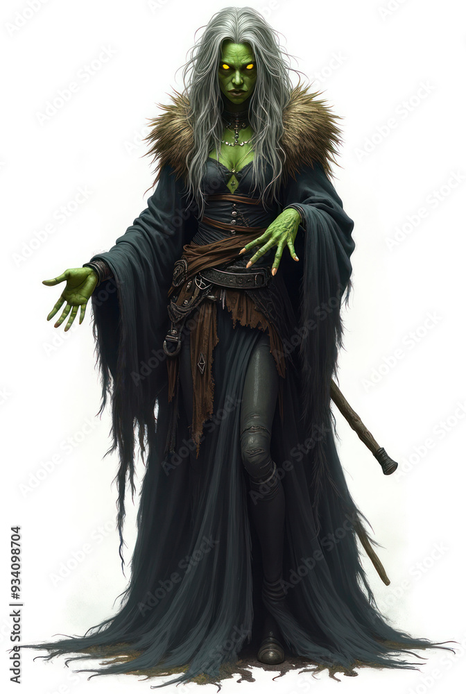 Enigmatic Dark-Witch Portrait , dark fantasy aesthetic, high-detail ...