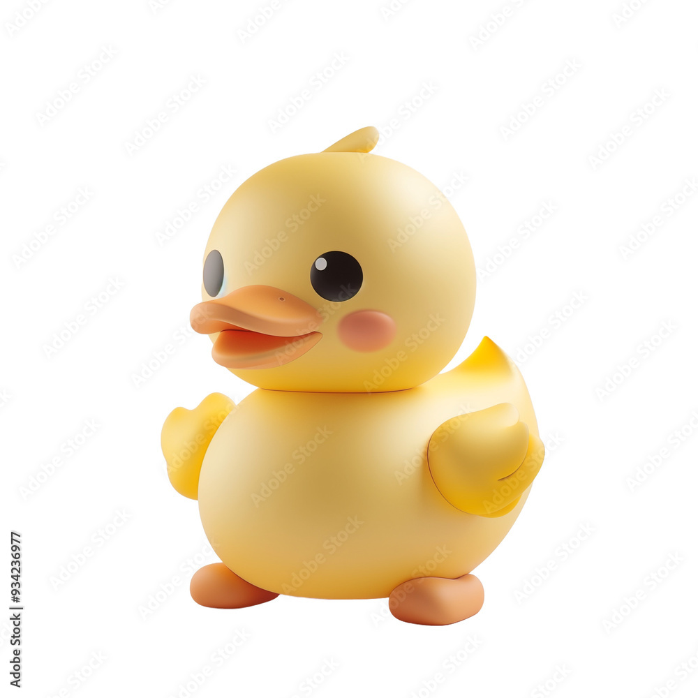 Adorable Yellow Duckling Cartoon Character, Transparent Background, PNG ...