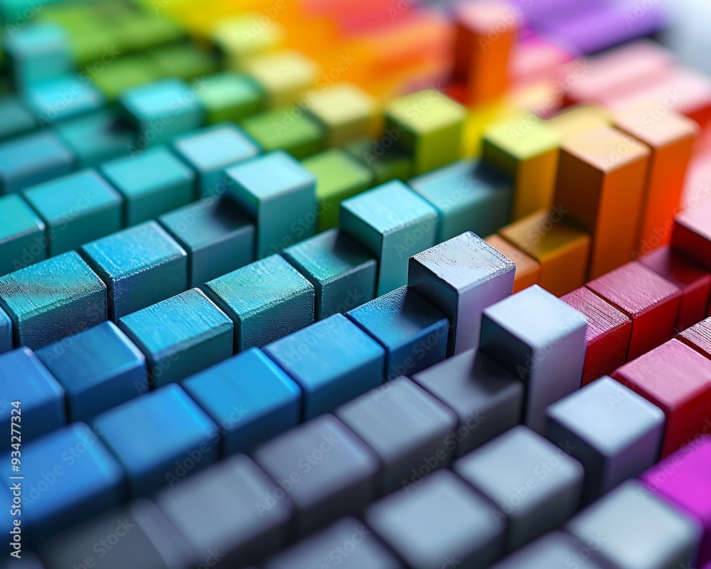 Bar graph illustrating stock market sector performance, with growth ...