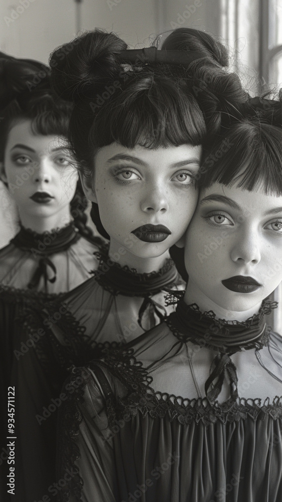 Dark surrealism, portrait of the goth children of the corn catching the ...