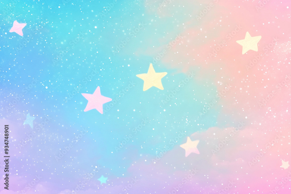 Pastel stars with a gradient sky pastel background Stock Photo | Adobe ...