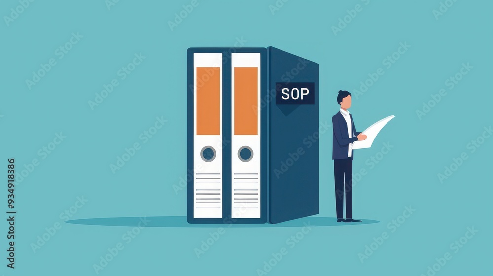 Standard Operating Procedures (SOP): A binder labeled SOP with a ...