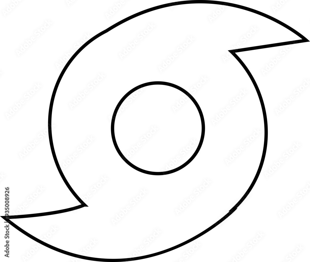 Hurricane symbol, abstract icon, Clip Art Design Shape. Mascot ...