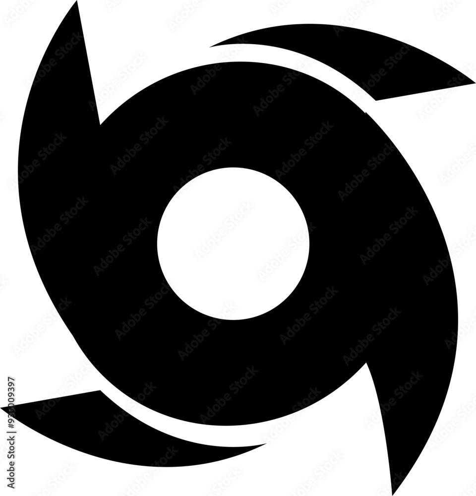 Hurricane symbol, abstract icon, Clip Art Design Shape. Mascot ...