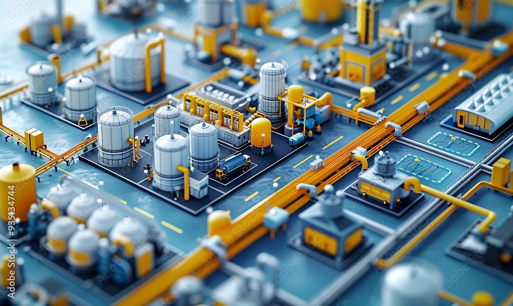 ภาพประกอบ Stock Illustration of recycling facility part of sustainable ...