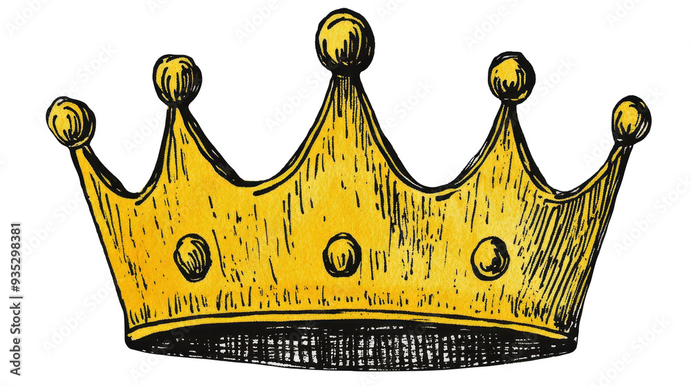 Crown hand drawn doodle sticker transparent background PNG clipart ...