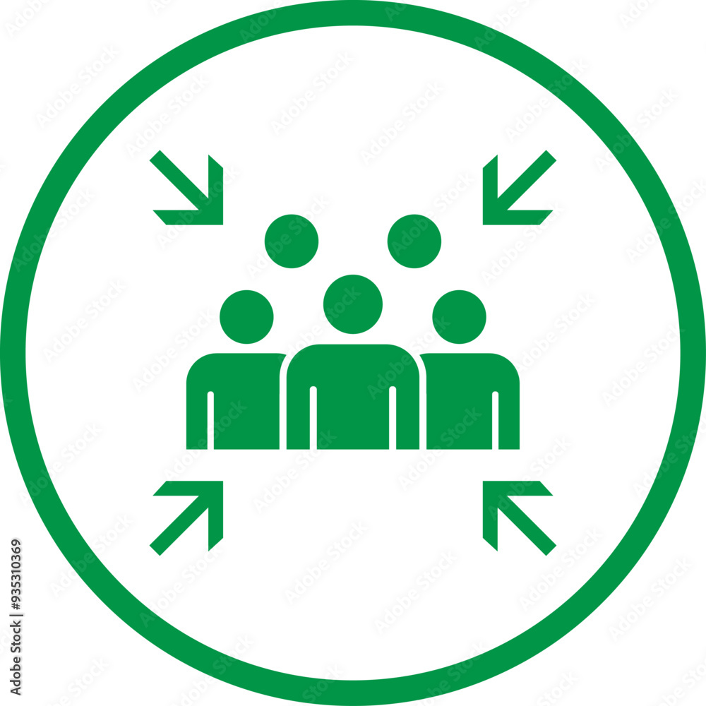 Emergency evacuation assembly point sign. Assembly point icon. Safety ...