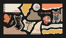 Vintage Cat Scrapbook Page Free Stock Photo - Public Domain Pictures