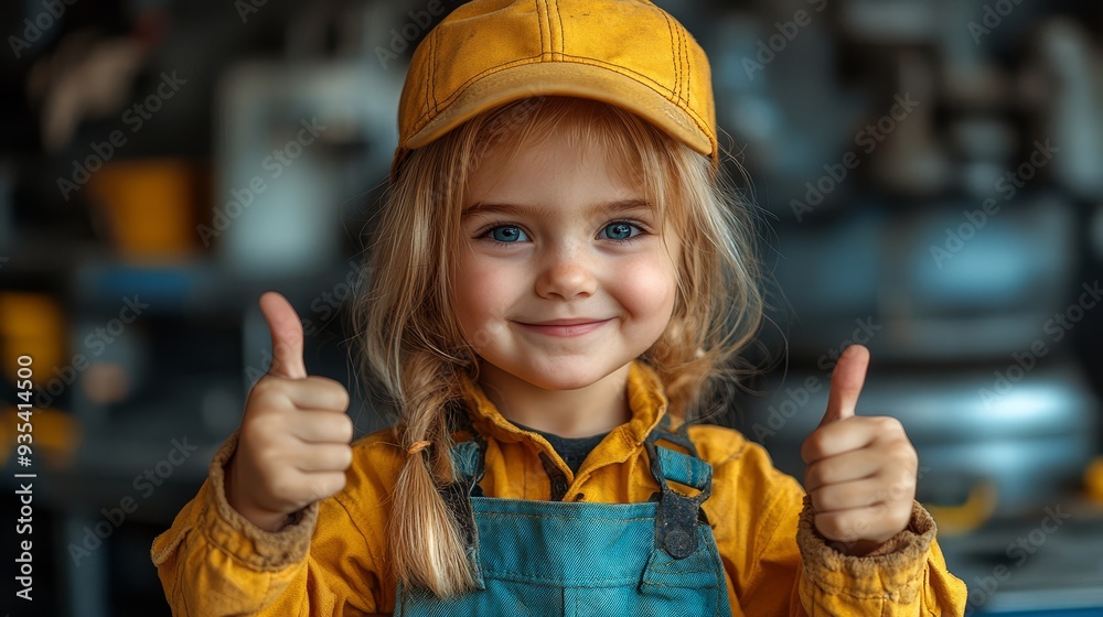 Portrait photography of a cute little mechanic wit 51 child, worker ...