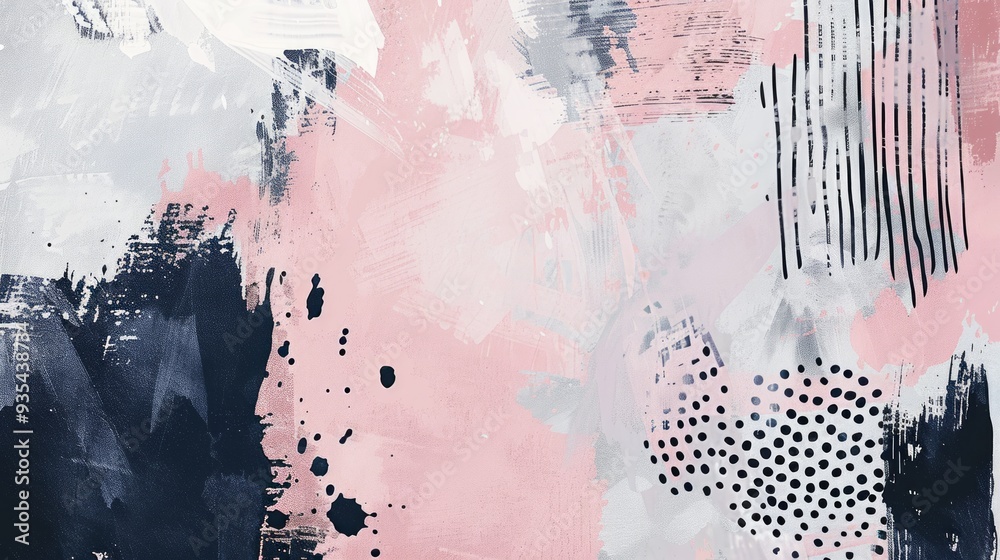 Textured elements, including what appears to be a stippling pattern in ...