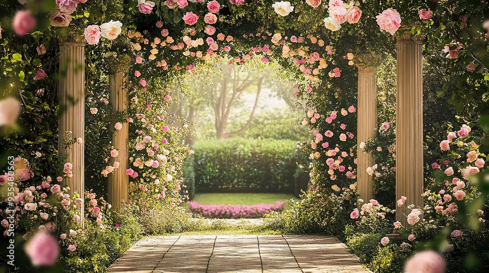 Garden wedding backdrop photography background stage ceremony maternity ...