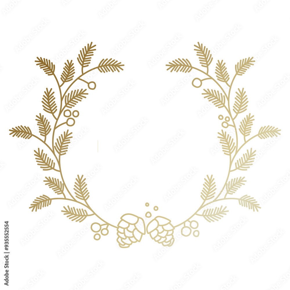 Gold laurel logo png clipart, luxury aesthetic botanical illustration ...