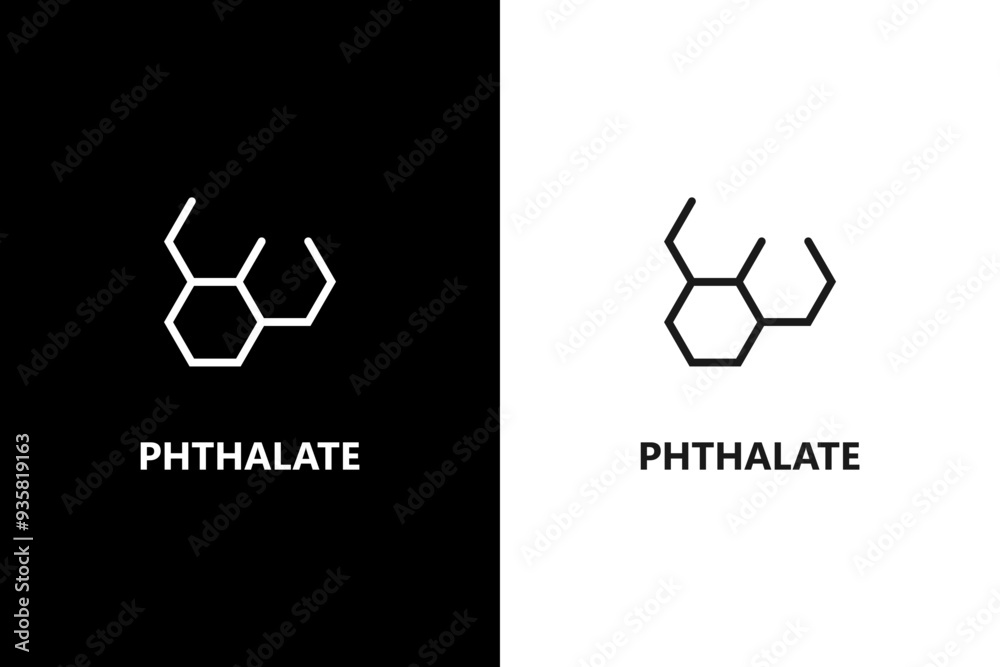 Phthalates sign or symbol. Phthalates package stamp or label. Organic ...
