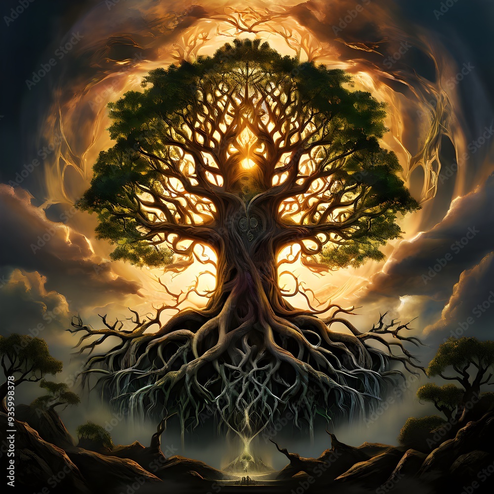 Yggdrasil: The World Tree, mythology, Yggdrasil, World Tree, Norse ...