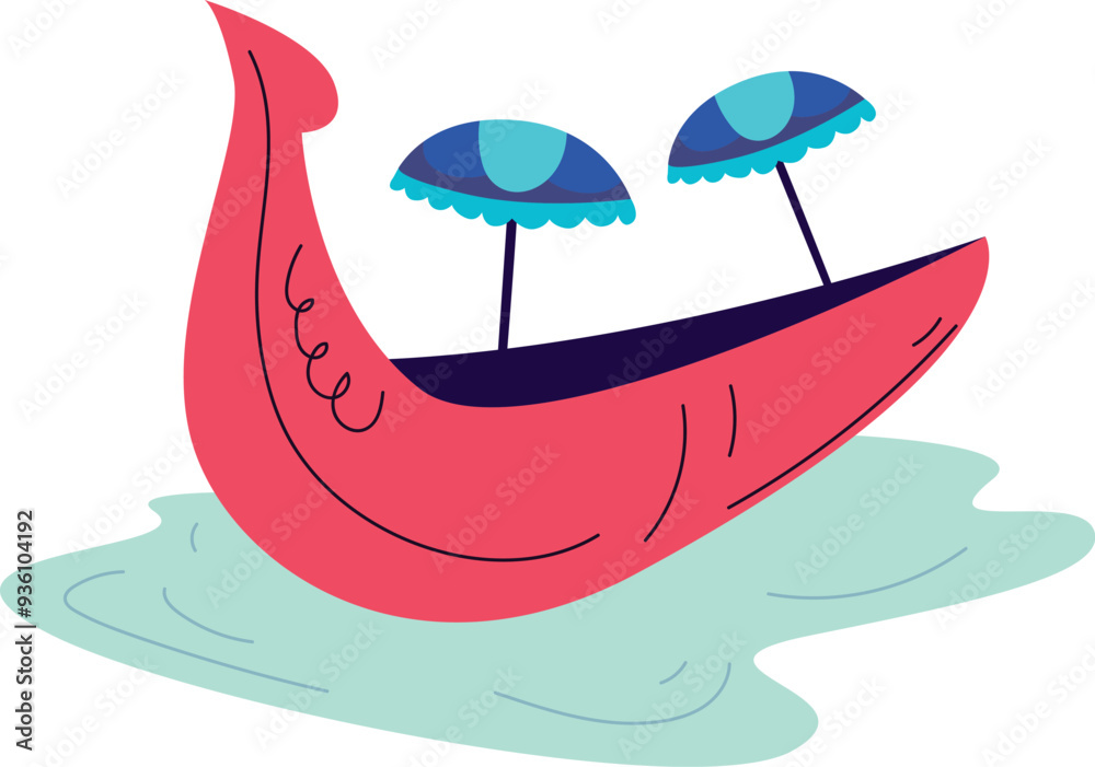 snake boat of south indian culture Stock Vector | Adobe Stock