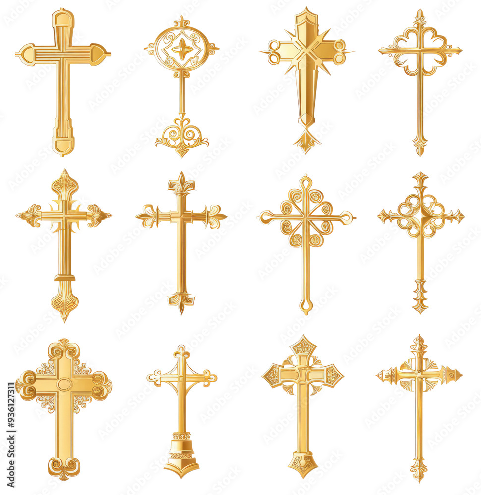 Set of vector icons, each depicting different types and shapes of ...