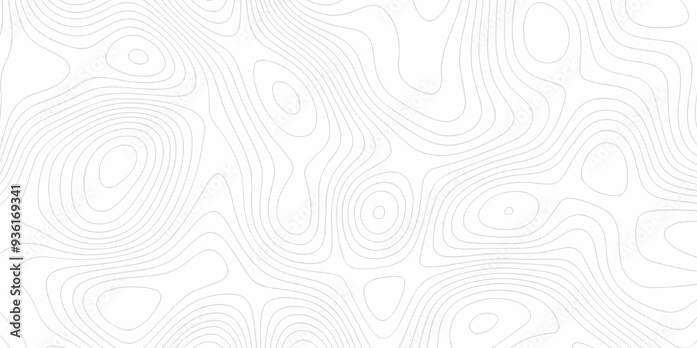 Topography grid contour map on white background, Topographic contour ...