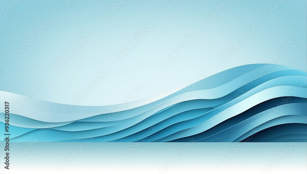 Light blue gradient abstract banner background Stock Photo | Adobe Stock