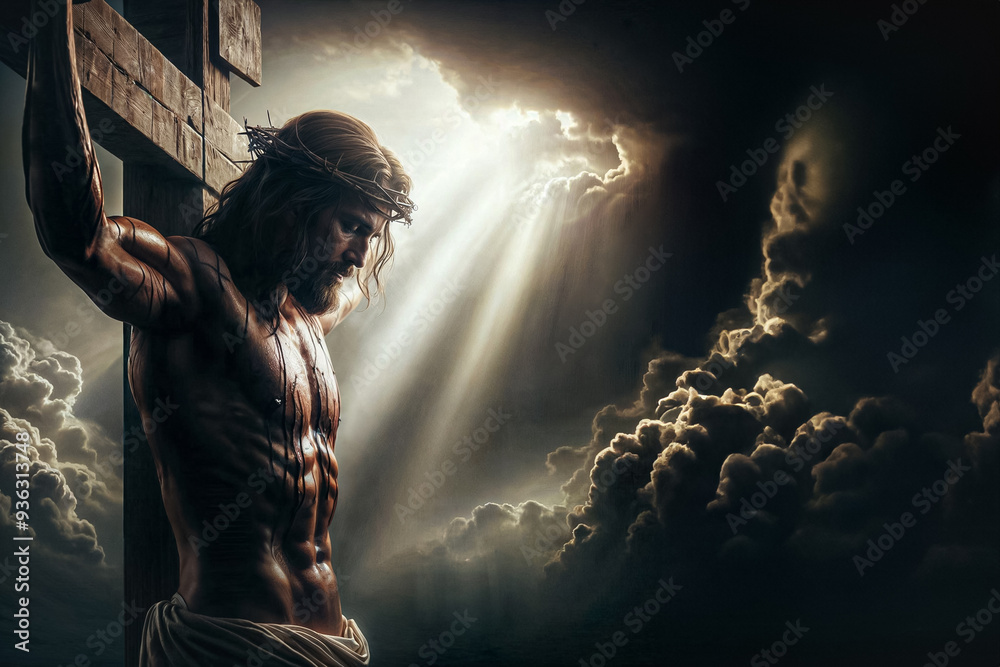 Jesus Christ Messiah on the Cross of Calvary - Crucifixion Easter Story ...