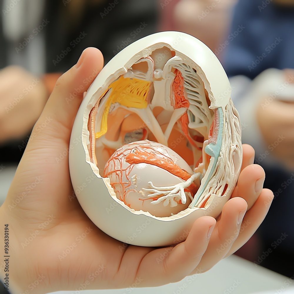 Ilustración de Stock Students learning about the internal structure of ...