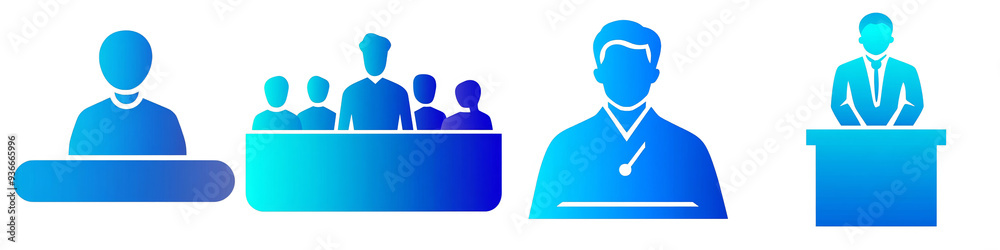 Presentation clipart collection, symbol, logos, icons isolated on ...